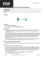 TCP/IP and OSI Models Packet Tracer 3.5.5 | PDF | Osi Model | Internet ...