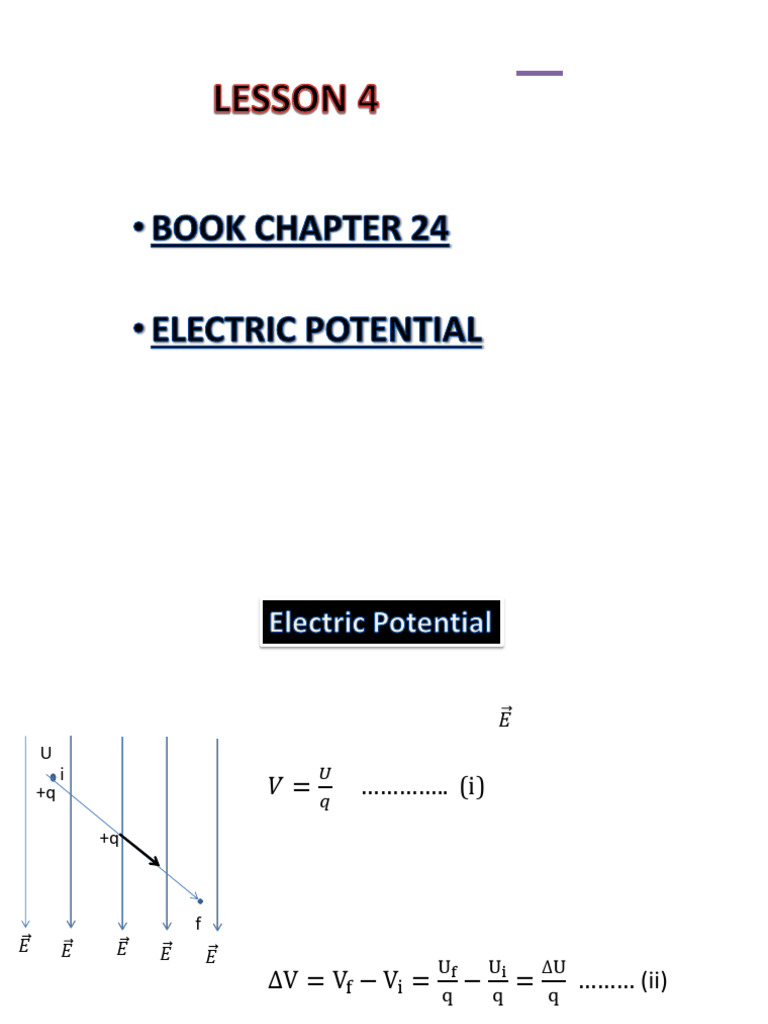 Physics_1_LESSON 4 (Final term_Fall2024-25) | PDF | Electric Field | Force