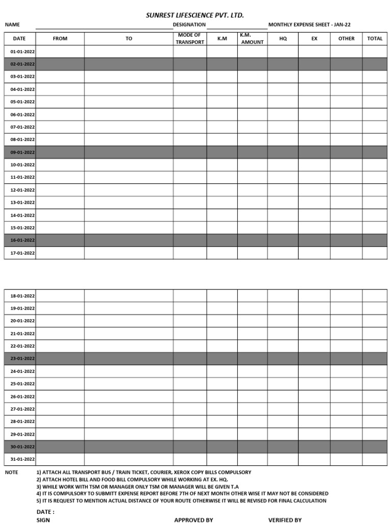 Jan-21-Exp Sheet | PDF