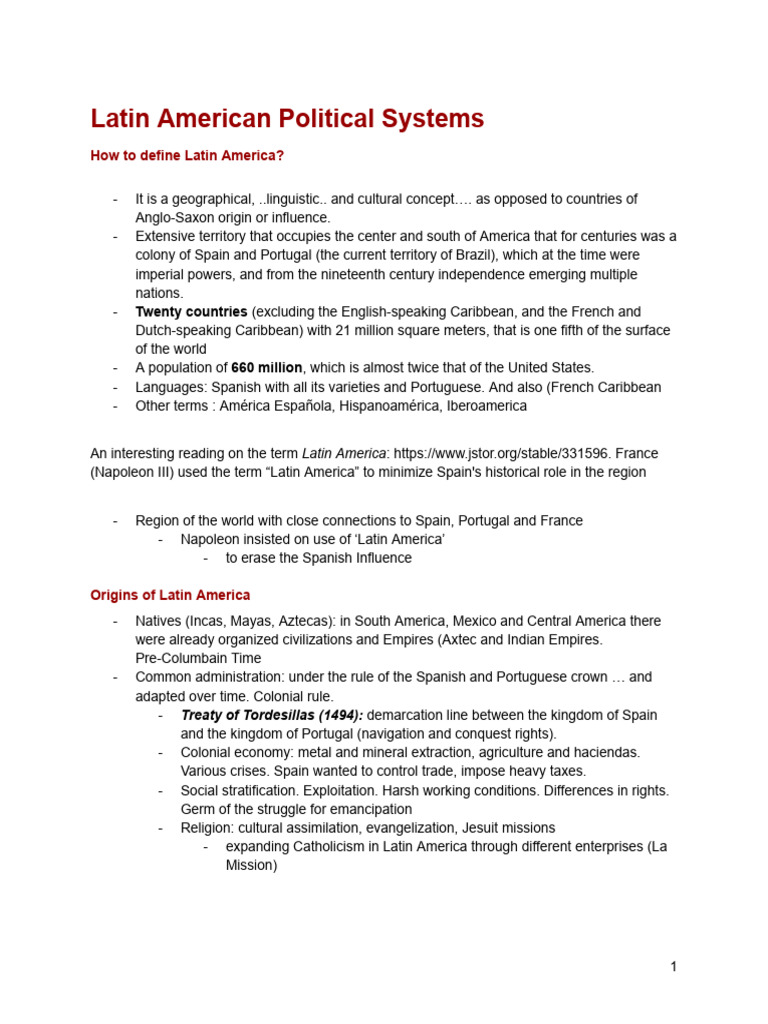 Latin American Political Systems | PDF | Latin America | Sandinista ...