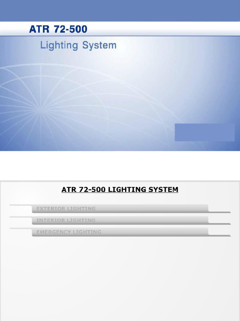 21 Lighting System | PDF | Cockpit | Manufactured Goods