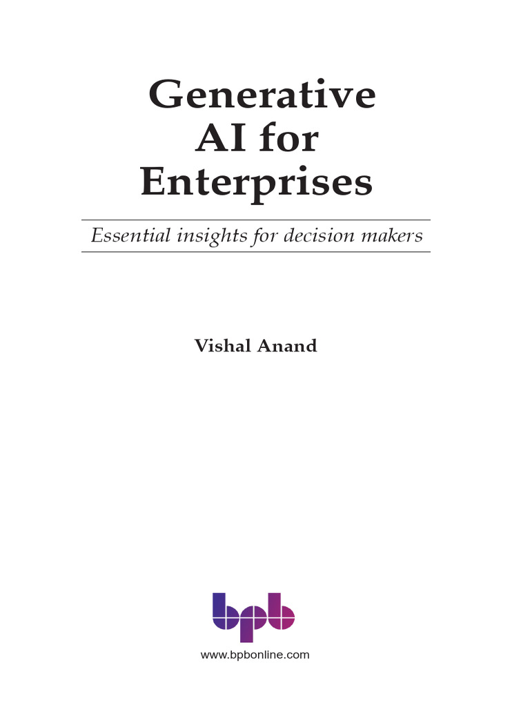 Generative Ai For Enterprises Vishal Anand | PDF | Artificial ...