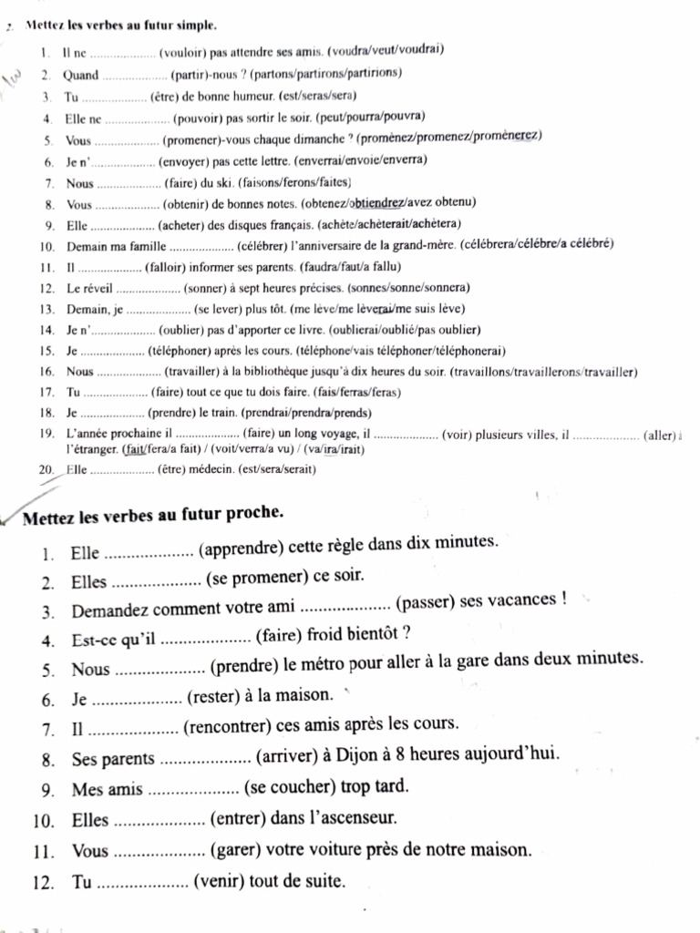 Test de grammaire française | PDF