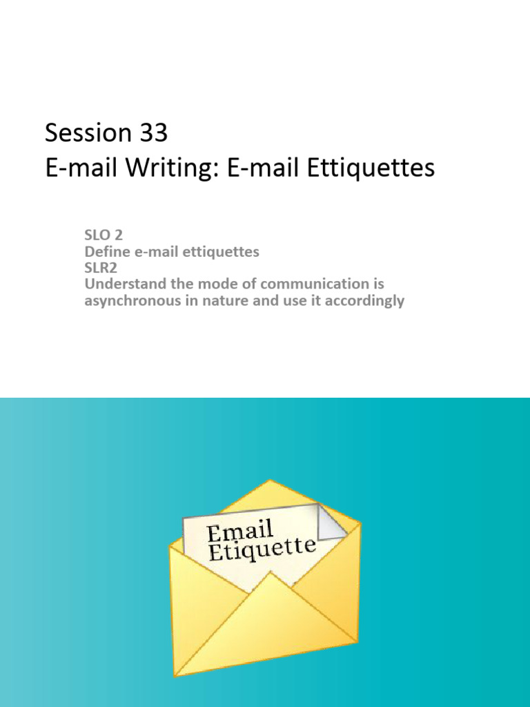 Presentation Email Etiquette | PDF | Writing | Communication