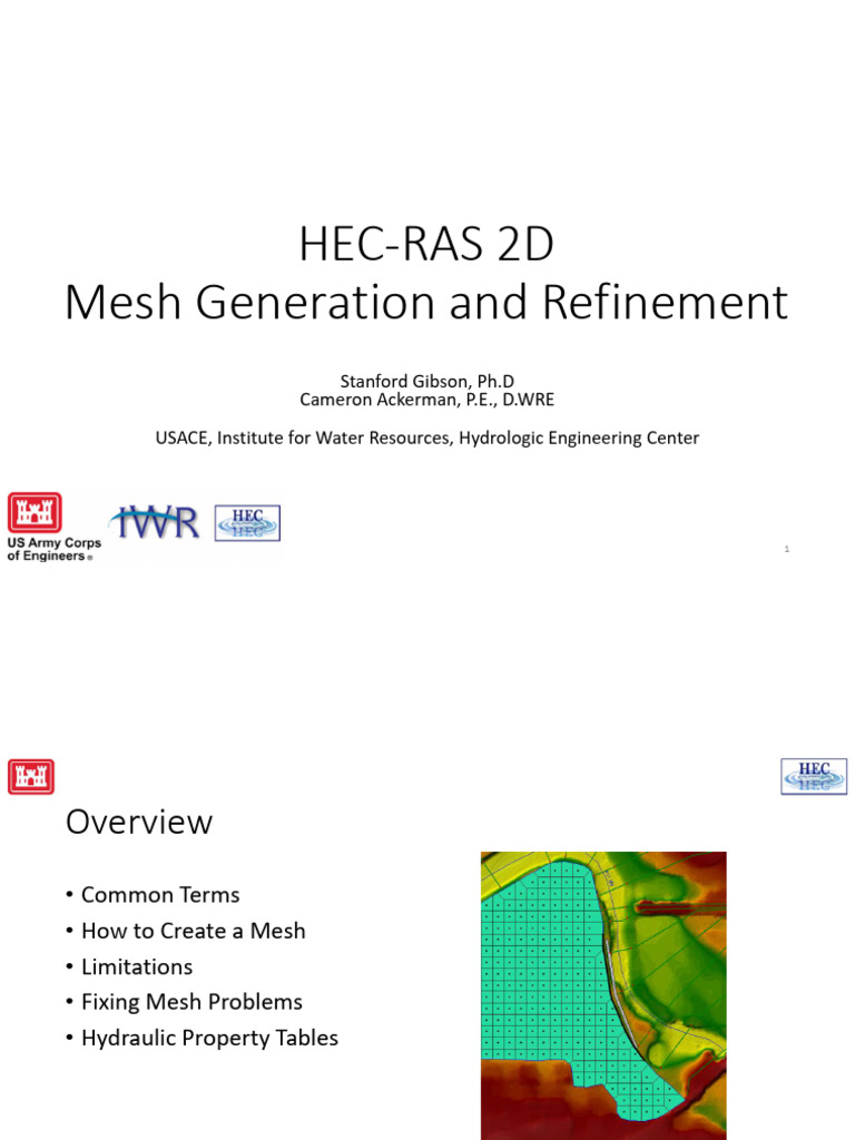 Refinement Regions in HEC-RAS 2D Mesh | PDF | Area | Elevation
