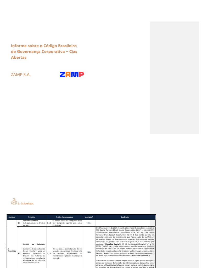 Informe CBGC 2024 | PDF | Governança | Conselho de Segurança das Nações ...
