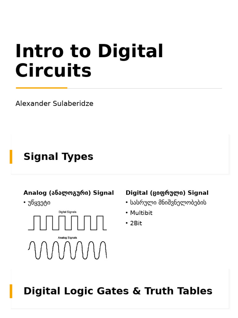 MACS Lab Lecture 9 - Intro To Digital Circuits | PDF