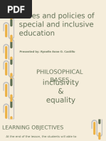 EDUC 4 Philosophical Bases in Inclusivity and Equality | PDF | Inclusion (Education) | Special ...