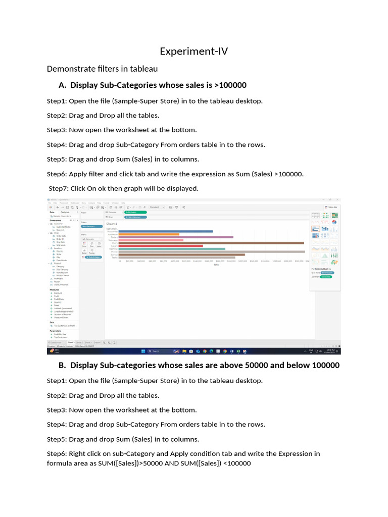 Tableau Filters for Data Analysis | PDF