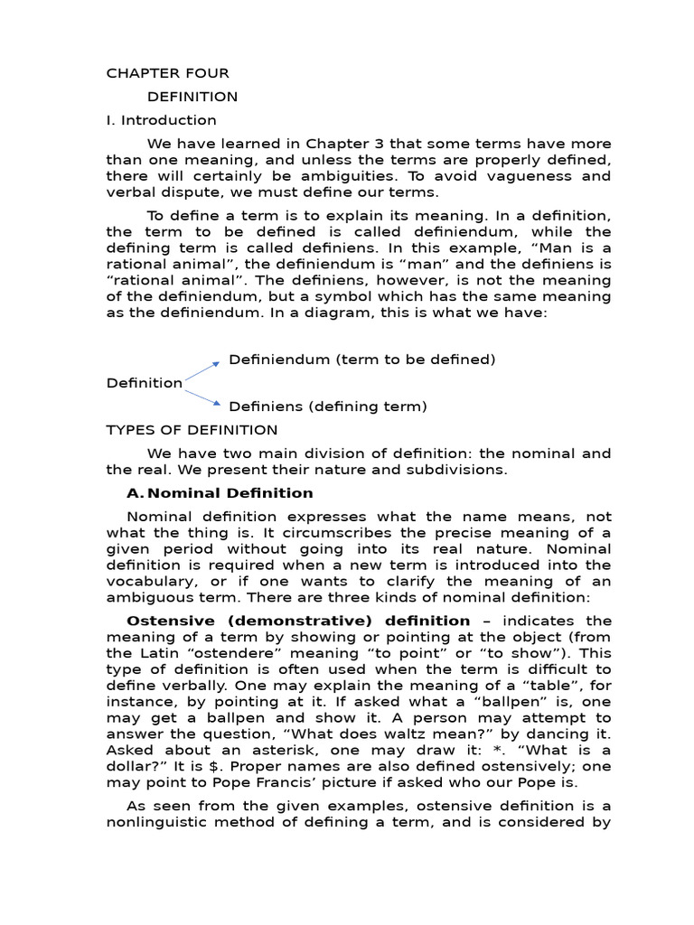 Chapter 4 Definition | PDF | Definition