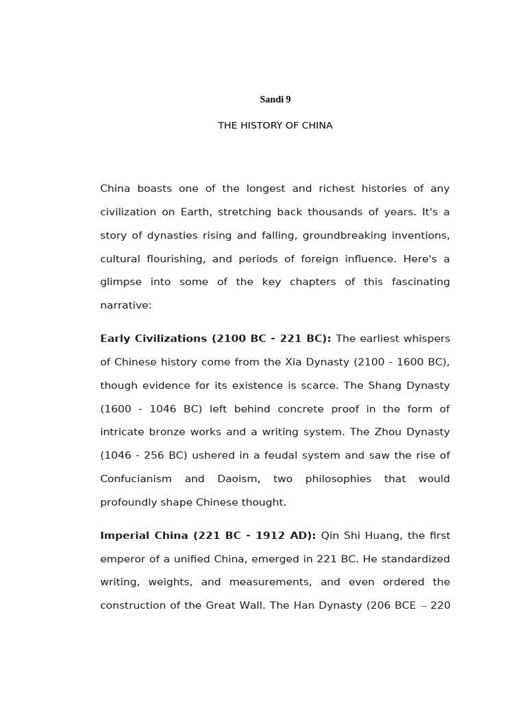 The History of China | PDF | History Of China | China