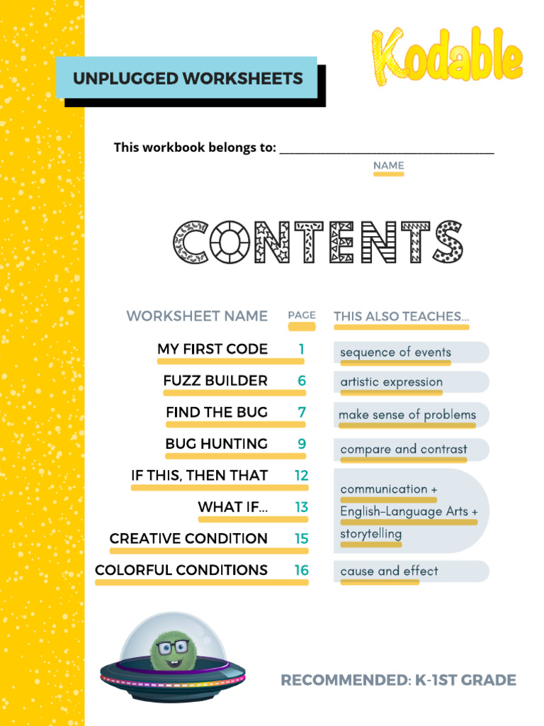 Kodable Packets 1st Grade | PDF