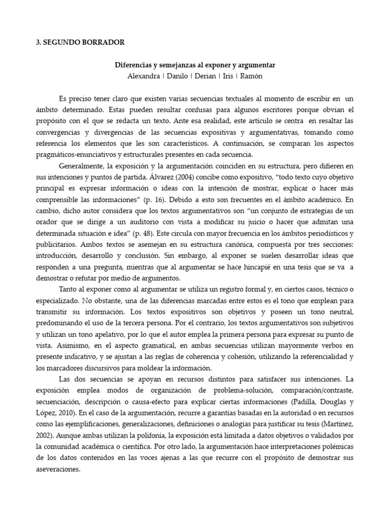 Segundo Borrador | PDF