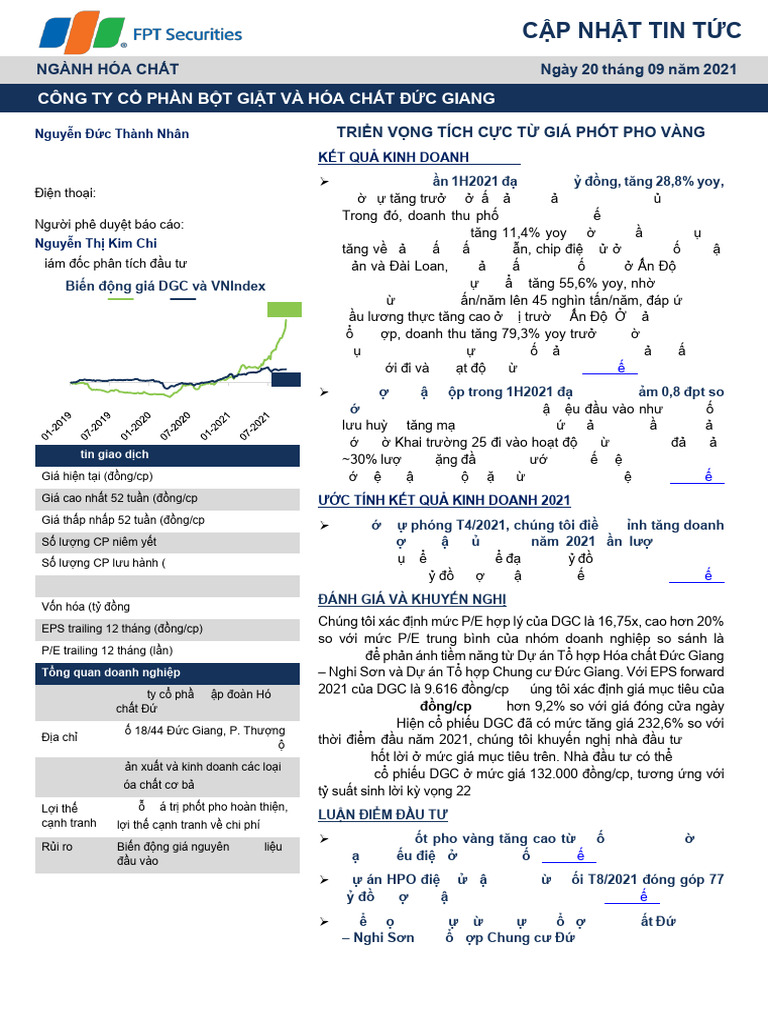 DGC - BAO CAO CAP NHAT TIN TUC - T0921 C61a10d8 | PDF