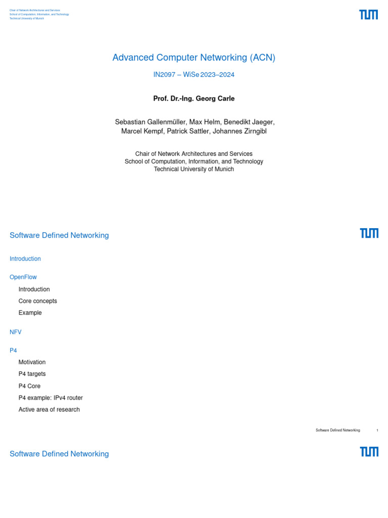 09 Software Defined Networks | PDF | Computer Network | Network Switch
