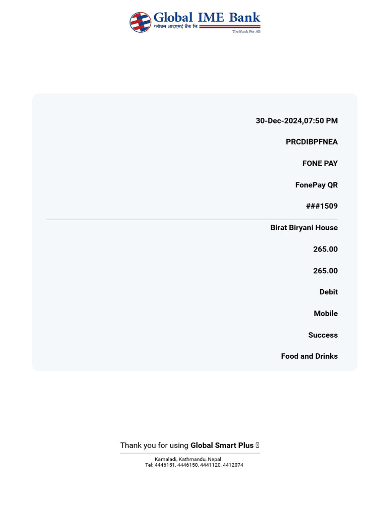 Transaction - Receipt 30 Dec, 2024 07 - 50 PM | PDF