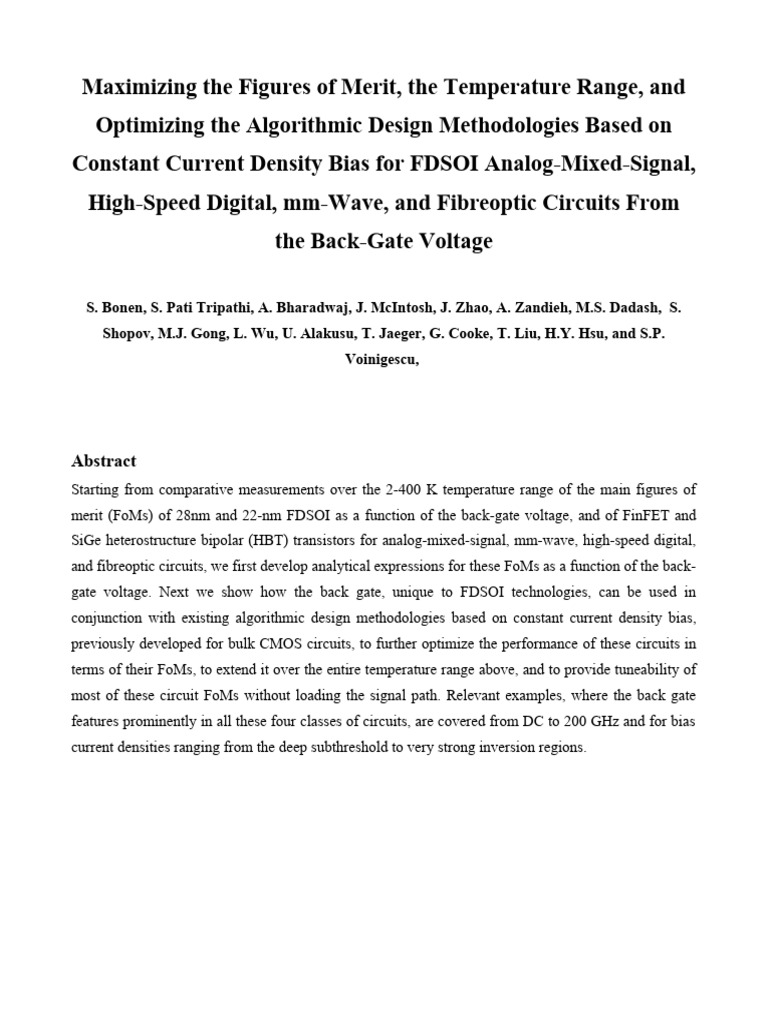 SV Chapter 7-2-400K MM Wave Circuit Design | PDF | Mosfet | Field ...