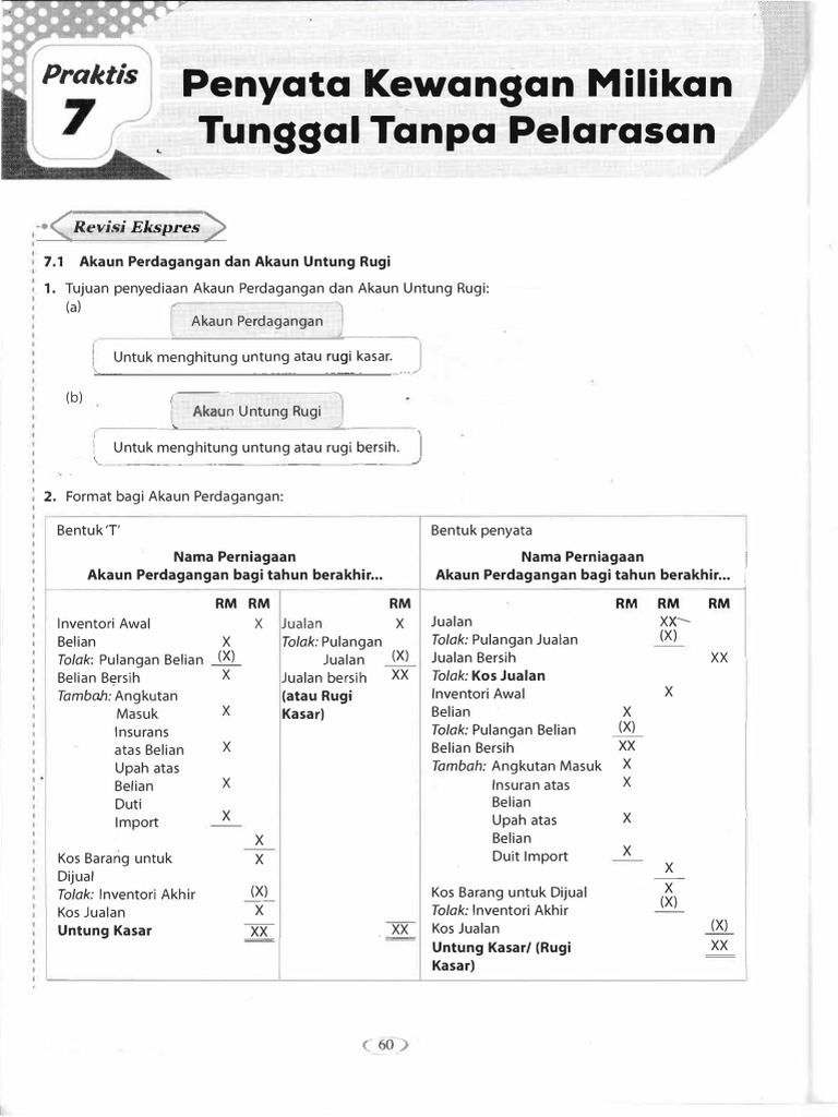 Prinsip Perakaunan Ting 4 Bab 7 | PDF