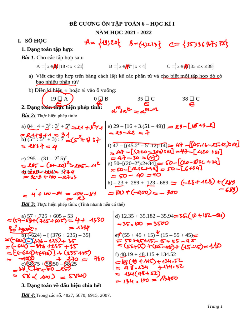 1 de Cuong HK1 Toan 6 CTST | PDF