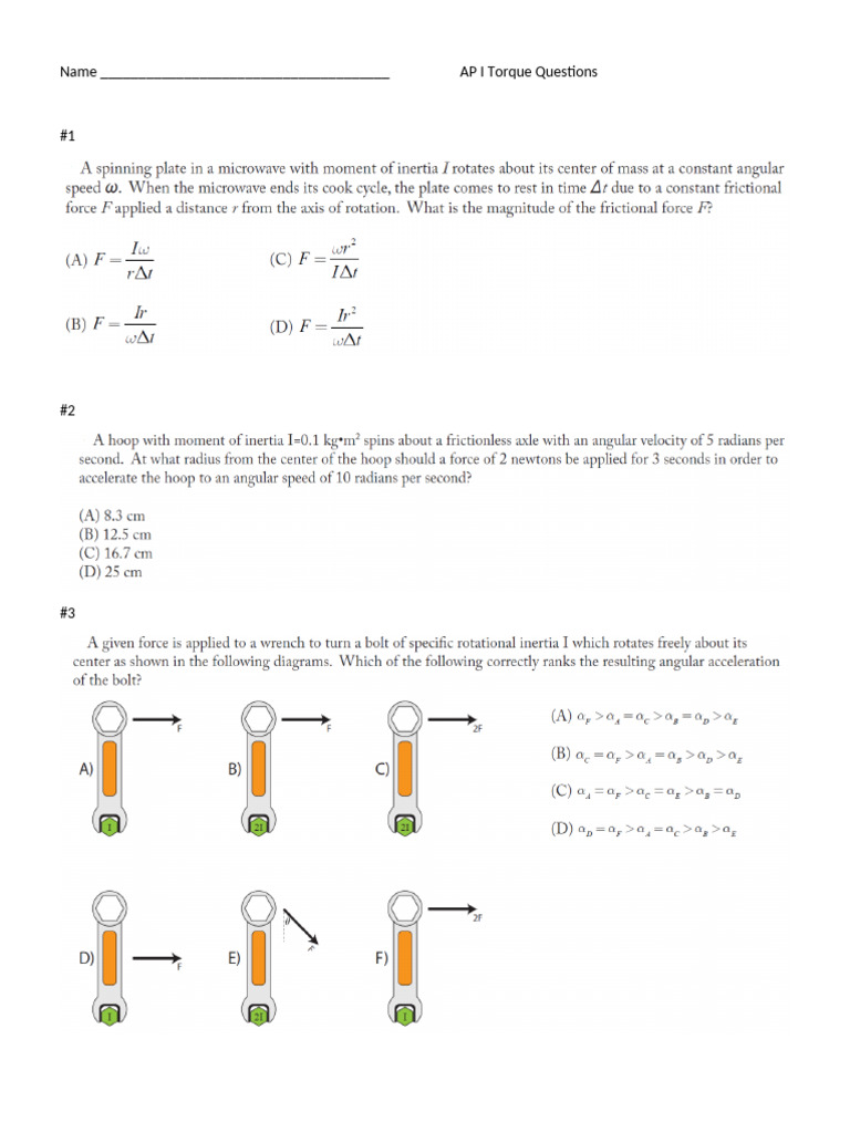 AP I Torque WKST | PDF