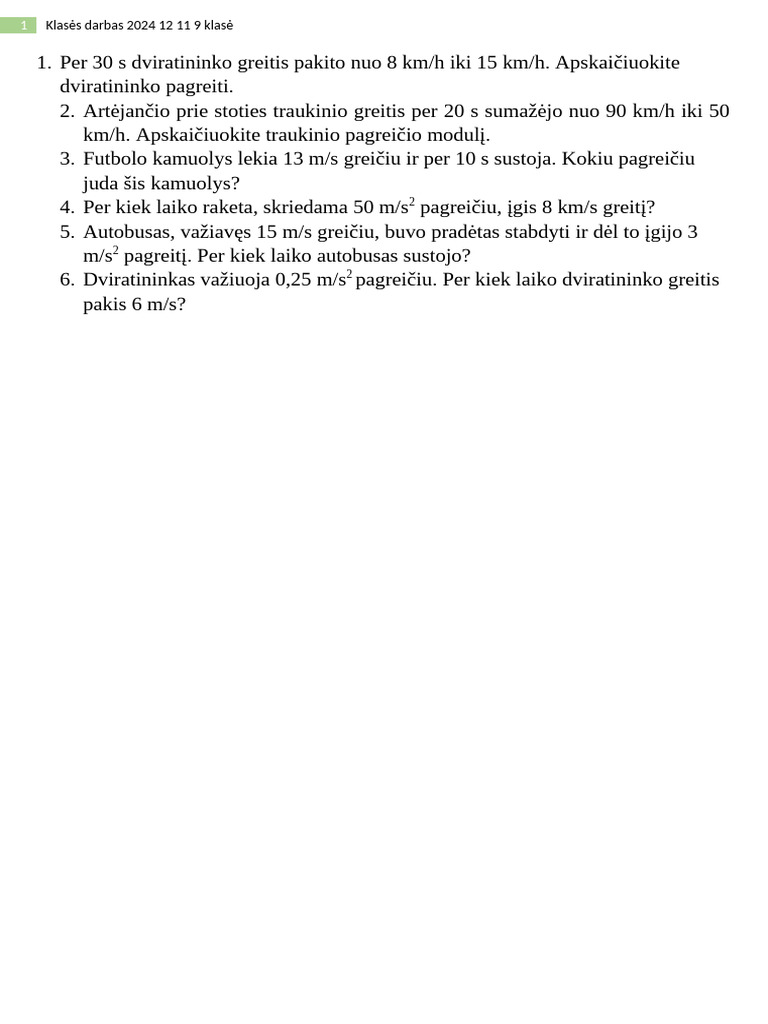 9 Klases Klases Darbas | PDF