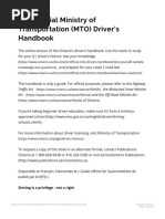 Ontario Motorcycle Handbook M1 M2 | PDF