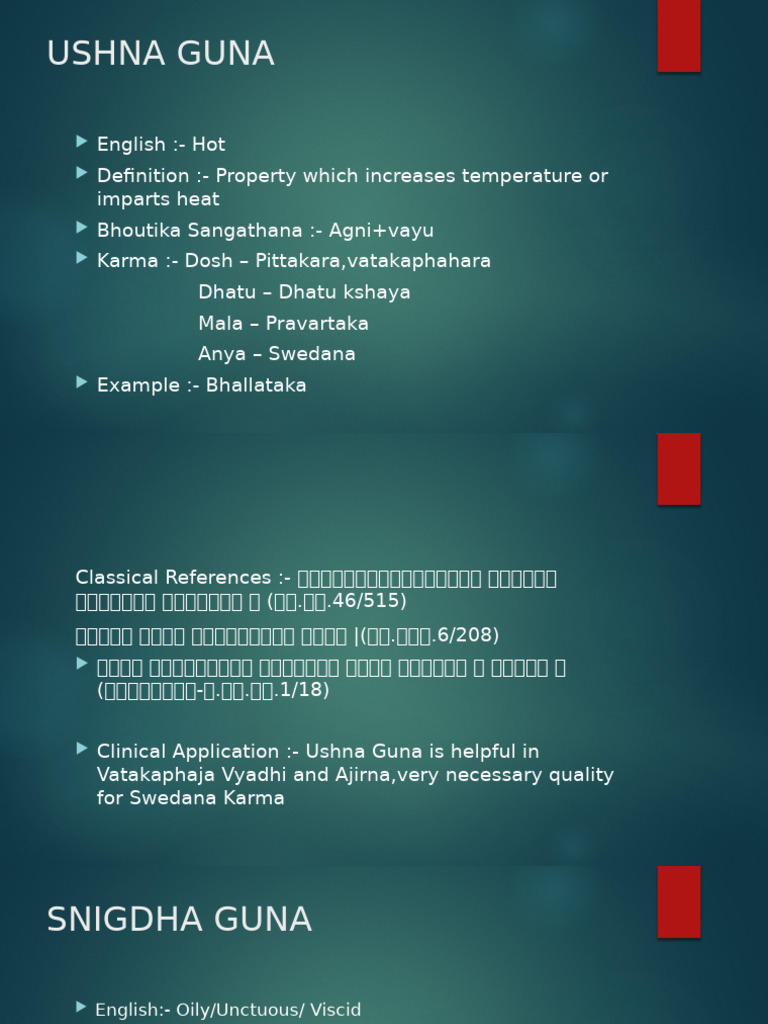 Ayurvedic ushana guna | PDF