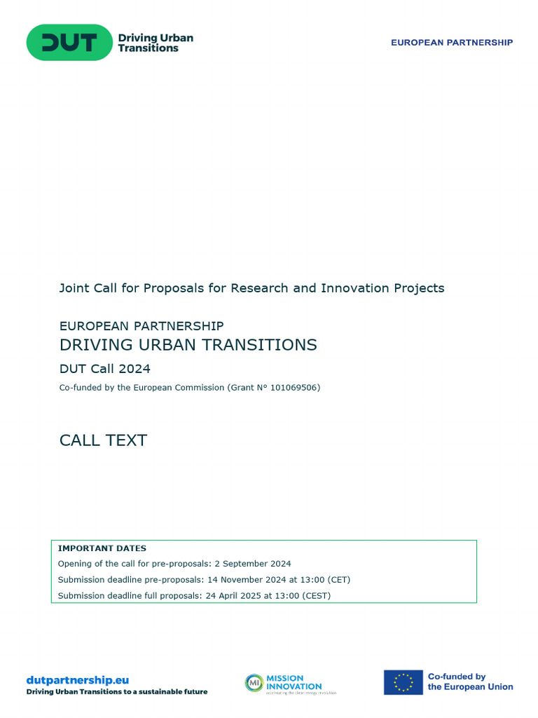 DUT 2024 Call Text Version 1.1. | PDF