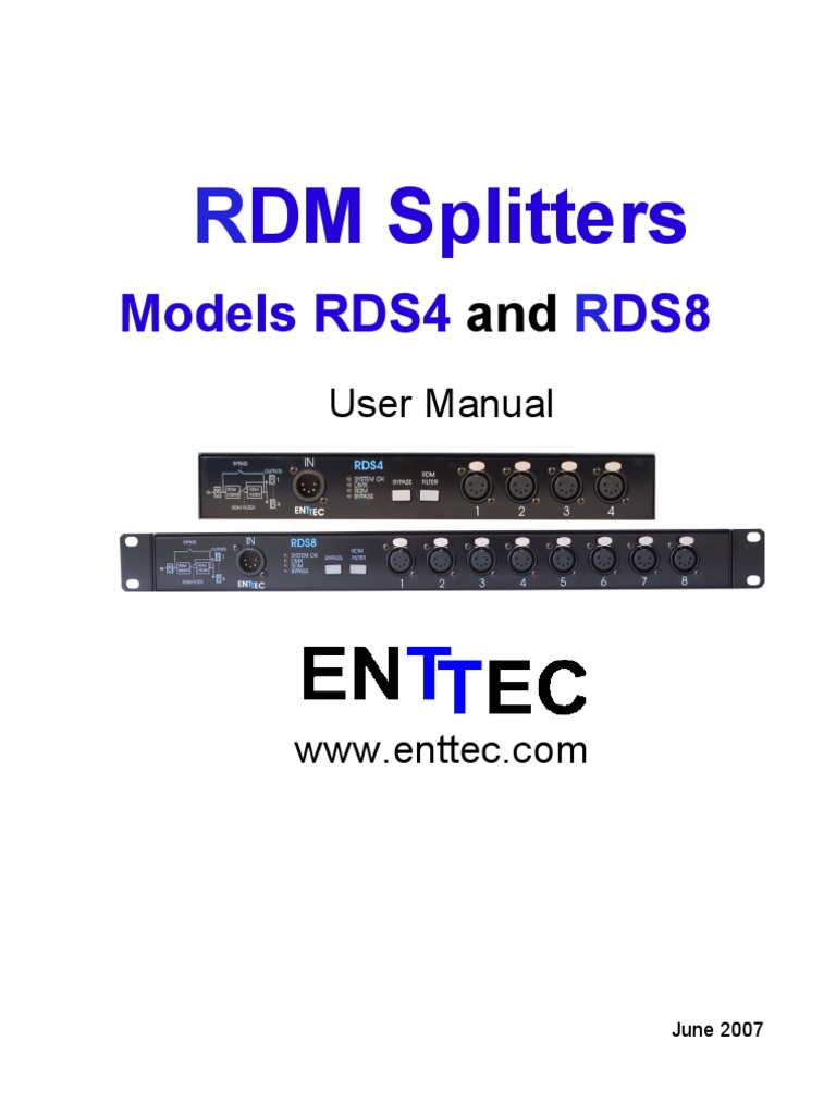 DM Splitters: Models RDS4 DS8 | Download Free PDF | Electromagnetic ...