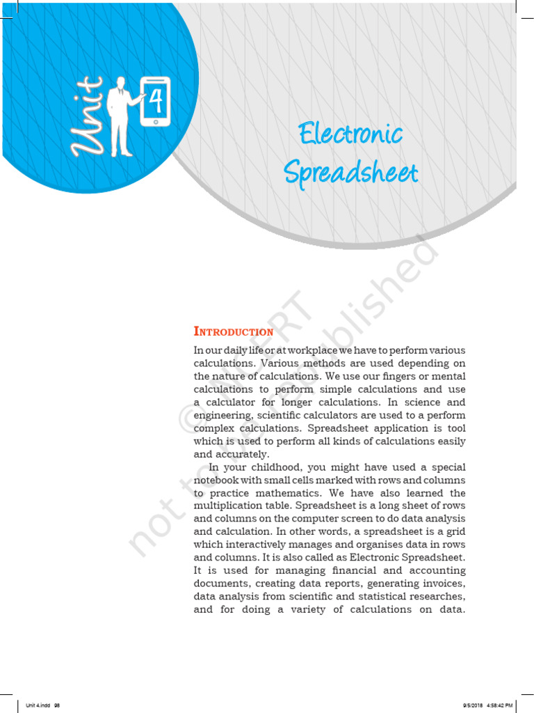 402-Electronic Spreadsheet-1-20-PT2 | PDF | Spreadsheet | Mathematics