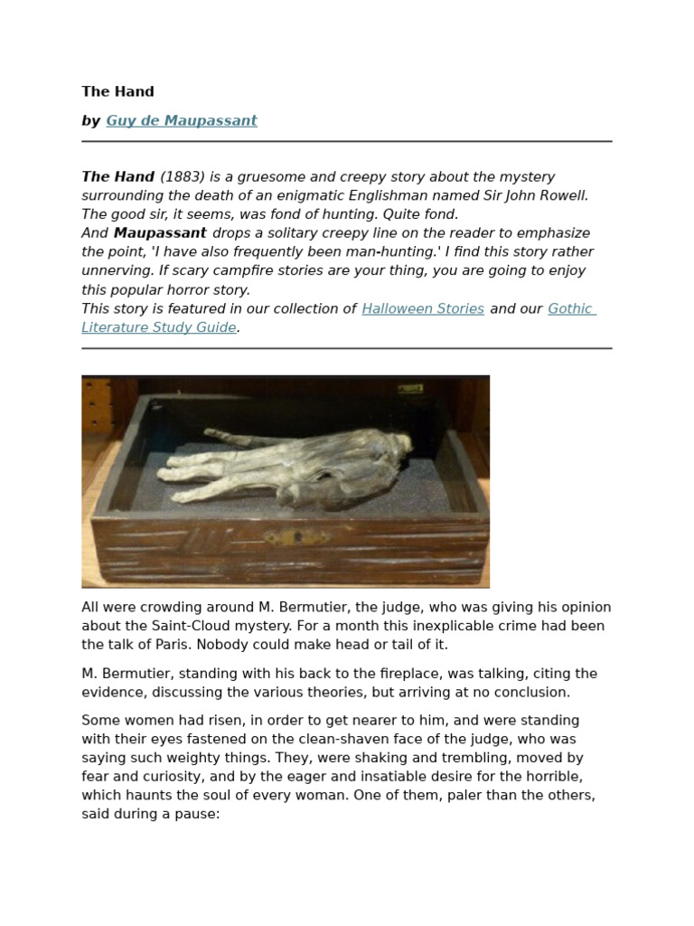 The Hand | PDF | Hand