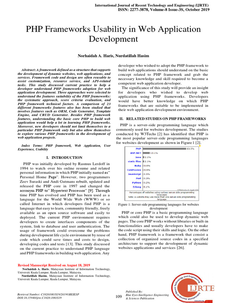 PHP_Frameworks_Usability_in_Web_Applicat | PDF | Model–View–Controller | Php