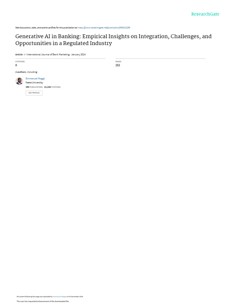 Accepted_GenerativeAIinBanking | PDF | Artificial Intelligence ...