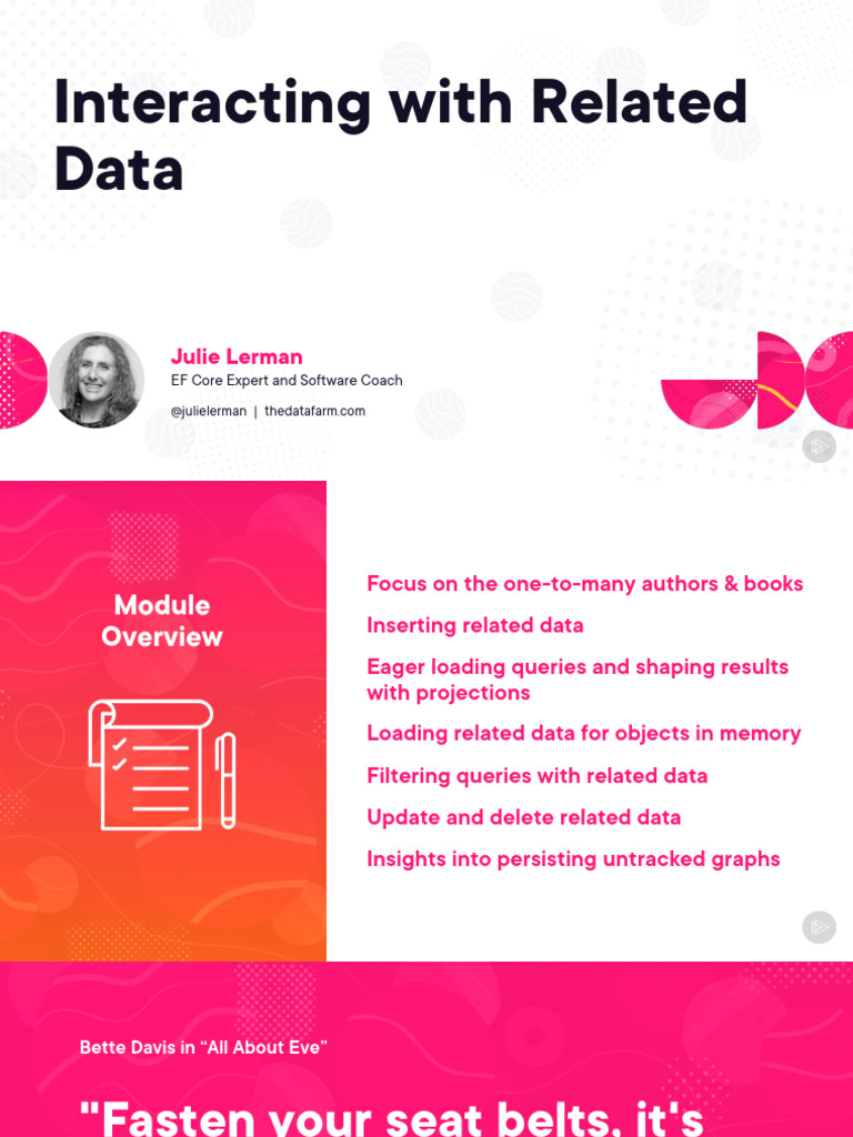 Interacting With Related Data Slides | PDF | Databases | Language Integrated Query