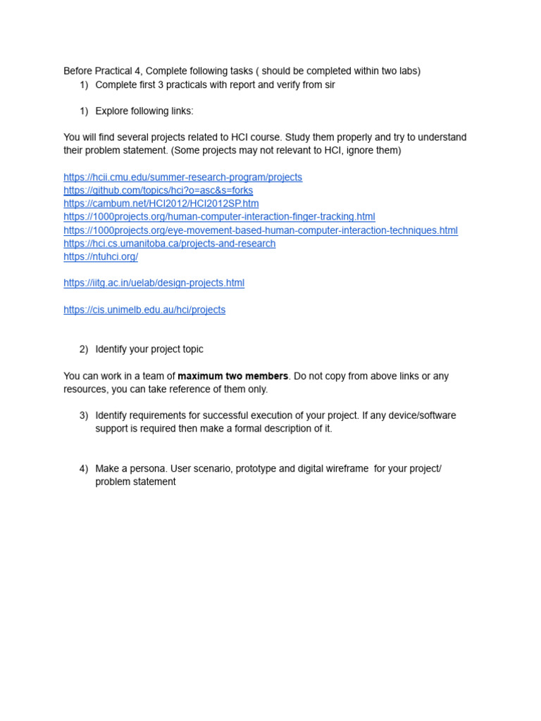 HCI_Practical Task | PDF
