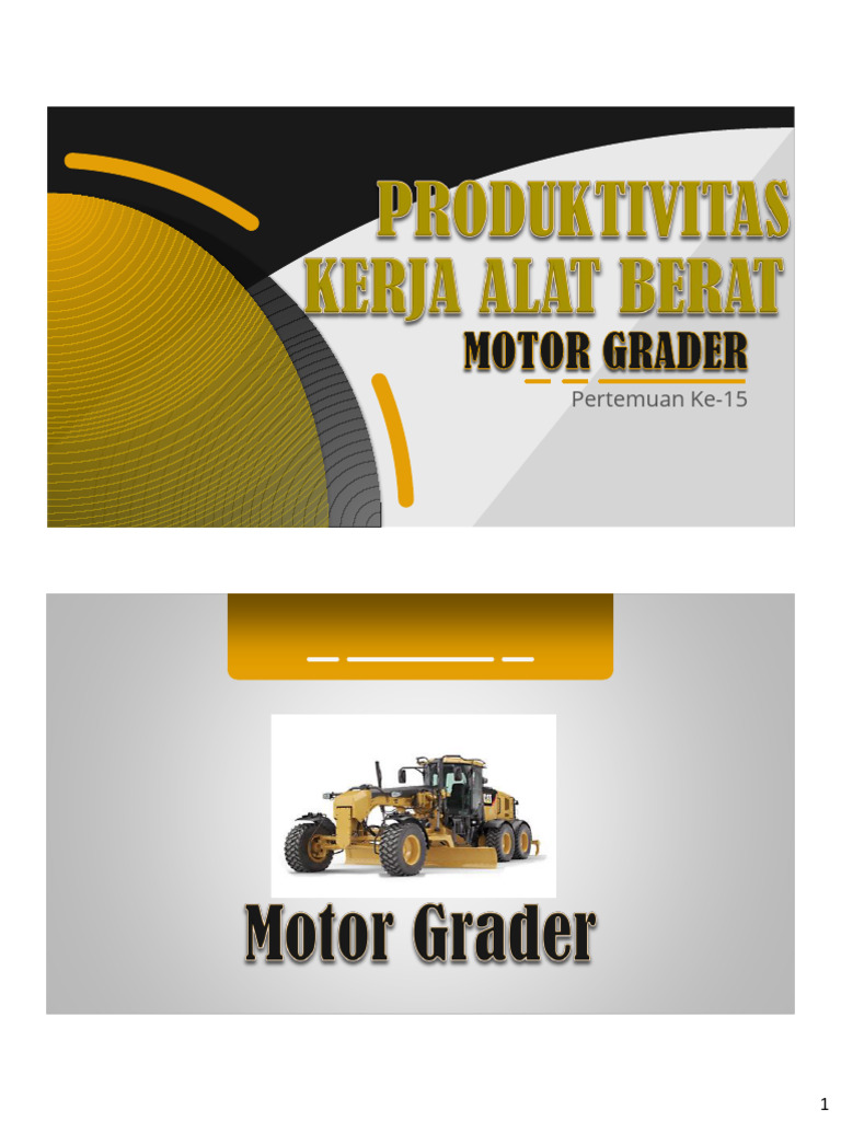 Kuliah 15 - PKA Motor Grader | PDF