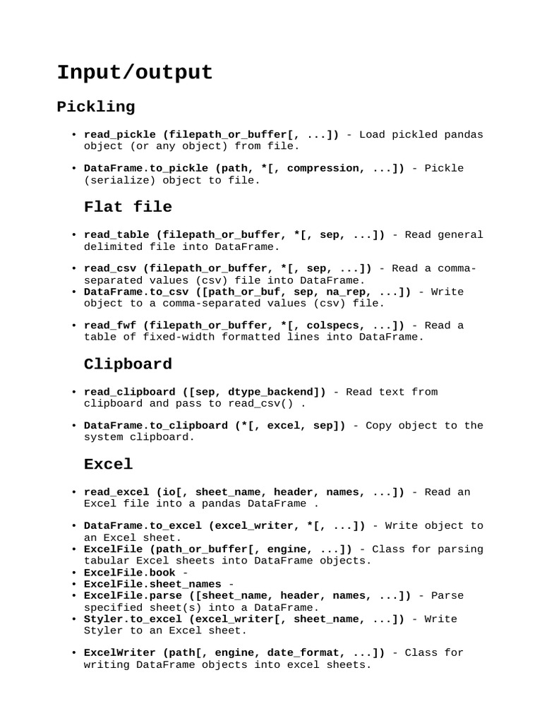 Pandas Documentation PDF | PDF | Comma Separated Values | Database Index