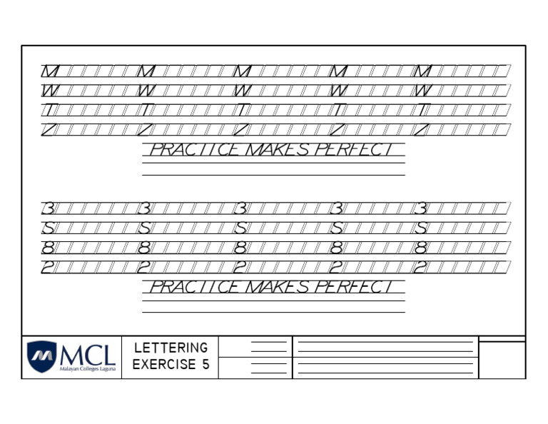 Lettering Exercise 5 | PDF