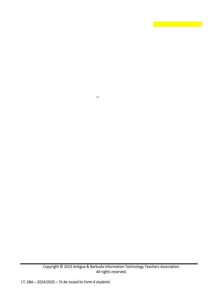 IT SBA 2024-2025 (Form 4) | PDF | Spreadsheet | Databases