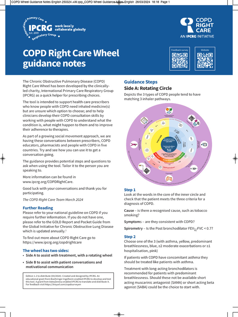 COPD Right Care Wheel Guidance Notes | PDF | Chronic Obstructive ...