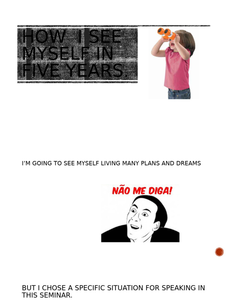 How I See Myself in Five Years | PDF