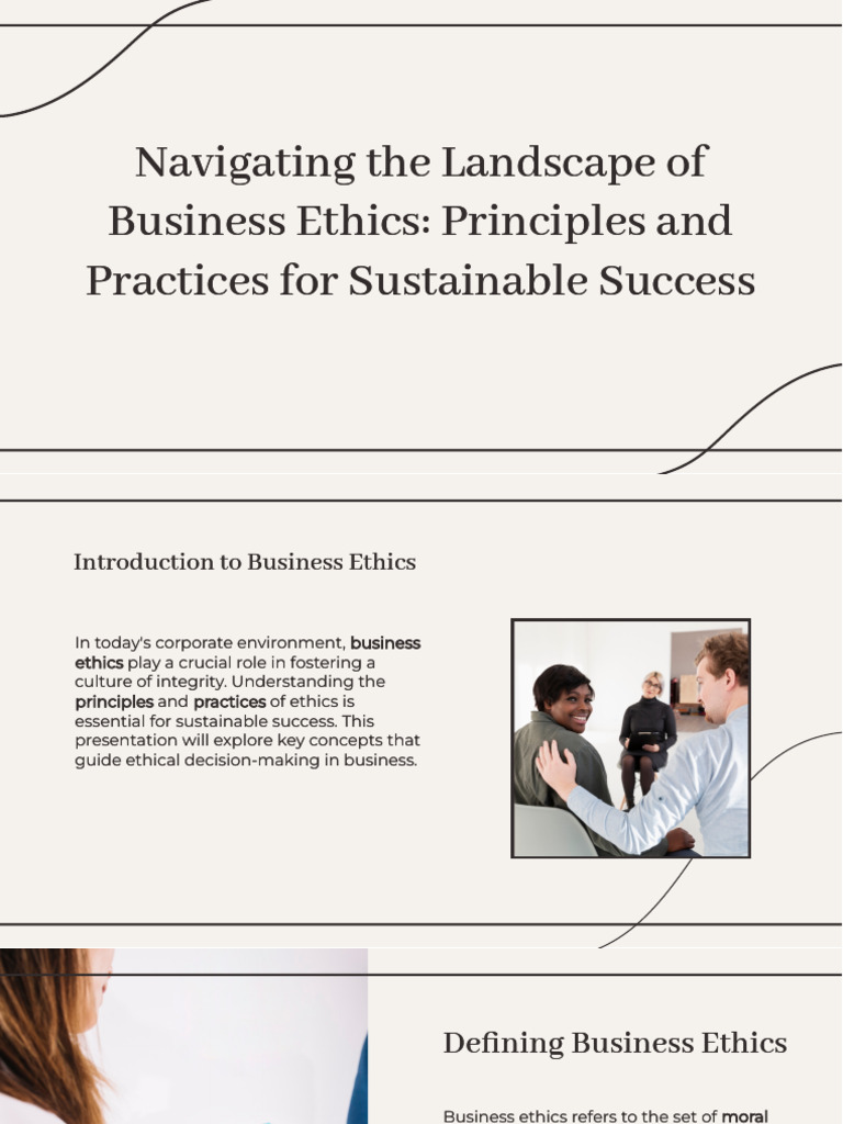 Business Ethics for Sustainable Success | PDF | Business Ethics ...
