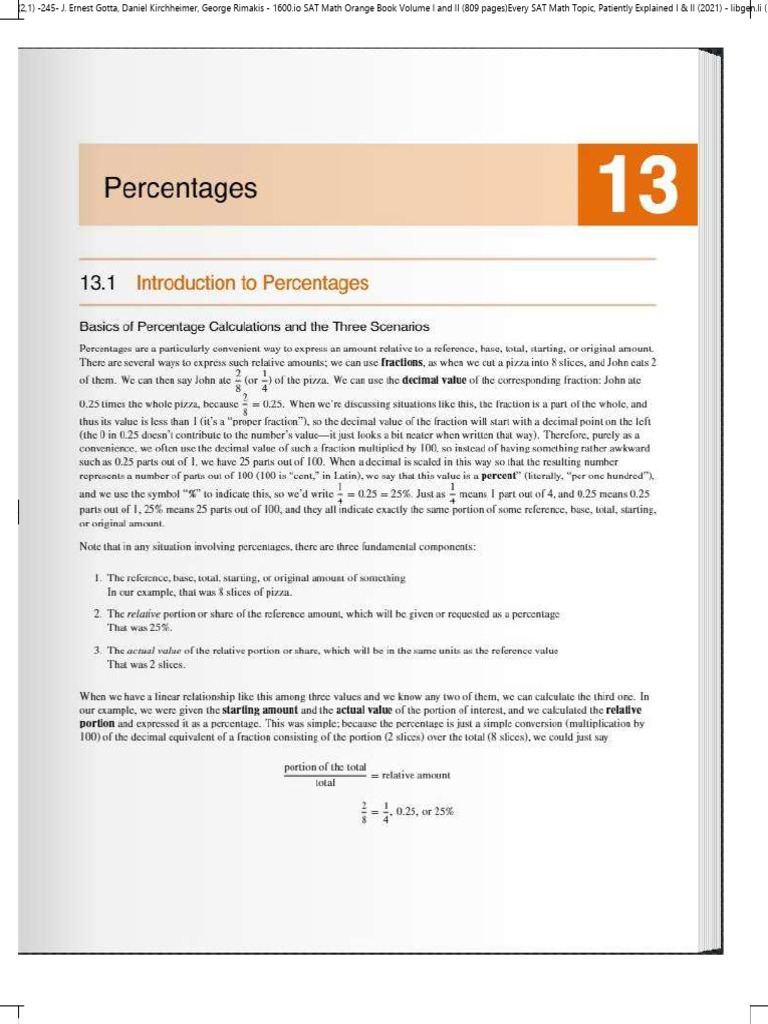 Percent Lesson | PDF
