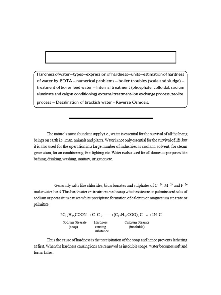 water treatment short | PDF | Ion Exchange | Water