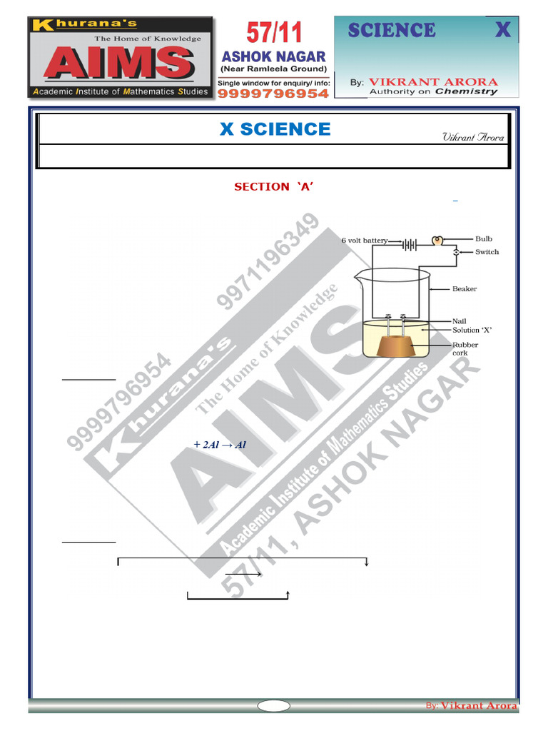 AIMS X Science 2023 Final Pre-Boards Practice Test #1 (Solutions) 2024 ...