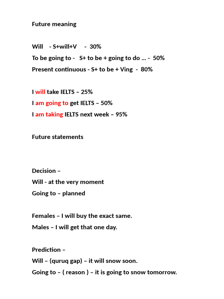 Future Meaning | PDF