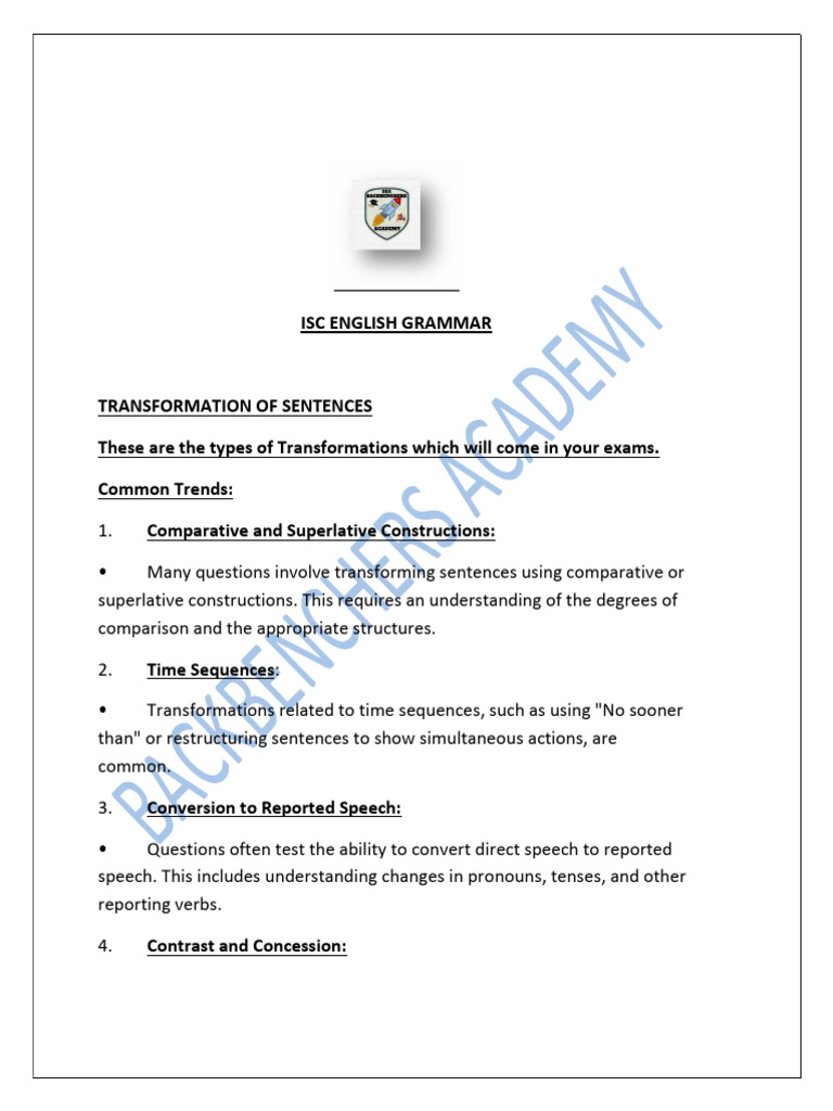 Preposition Usage in Sentence Transformations | PDF | Preposition And Postposition | Verb