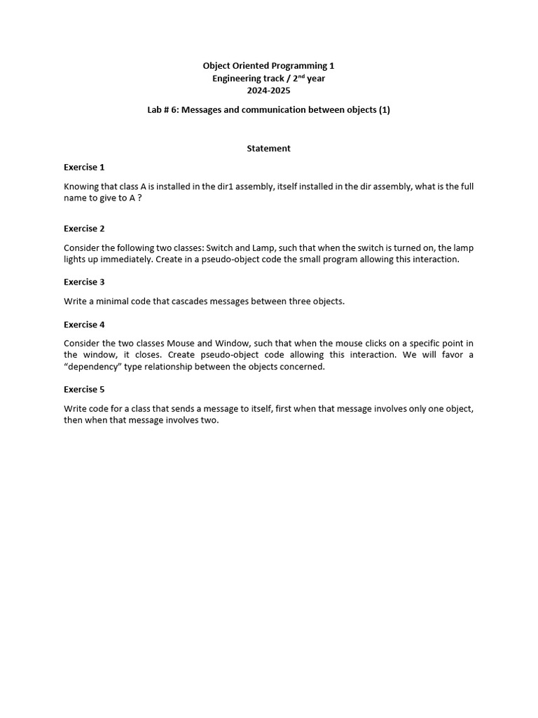 New Lab 6 Solution Pdf Programming Paradigms Computer Programming