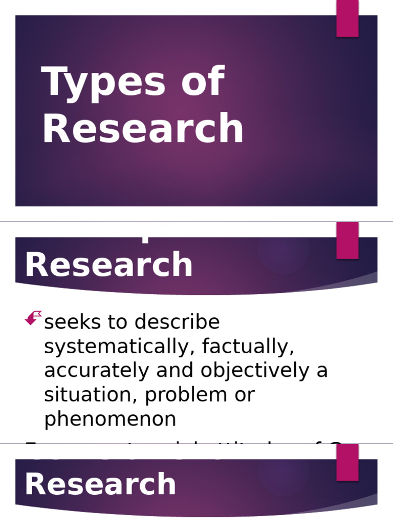 4 PR1 Types of Research | PDF