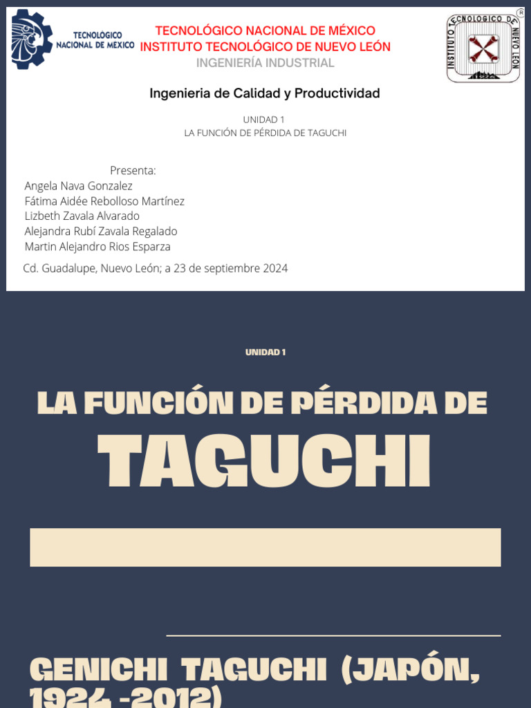 FUNCION DE PERDIDA DE TAGUCHI.pdf | PDF | Función de pérdida
